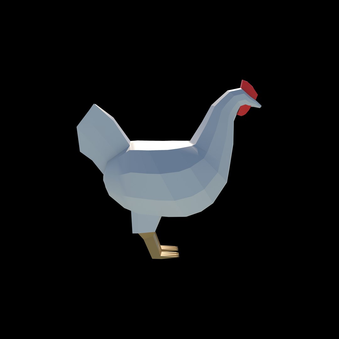 3D Low Poly Chicken Low-poly 3D Model Model - TurboSquid 2335487
