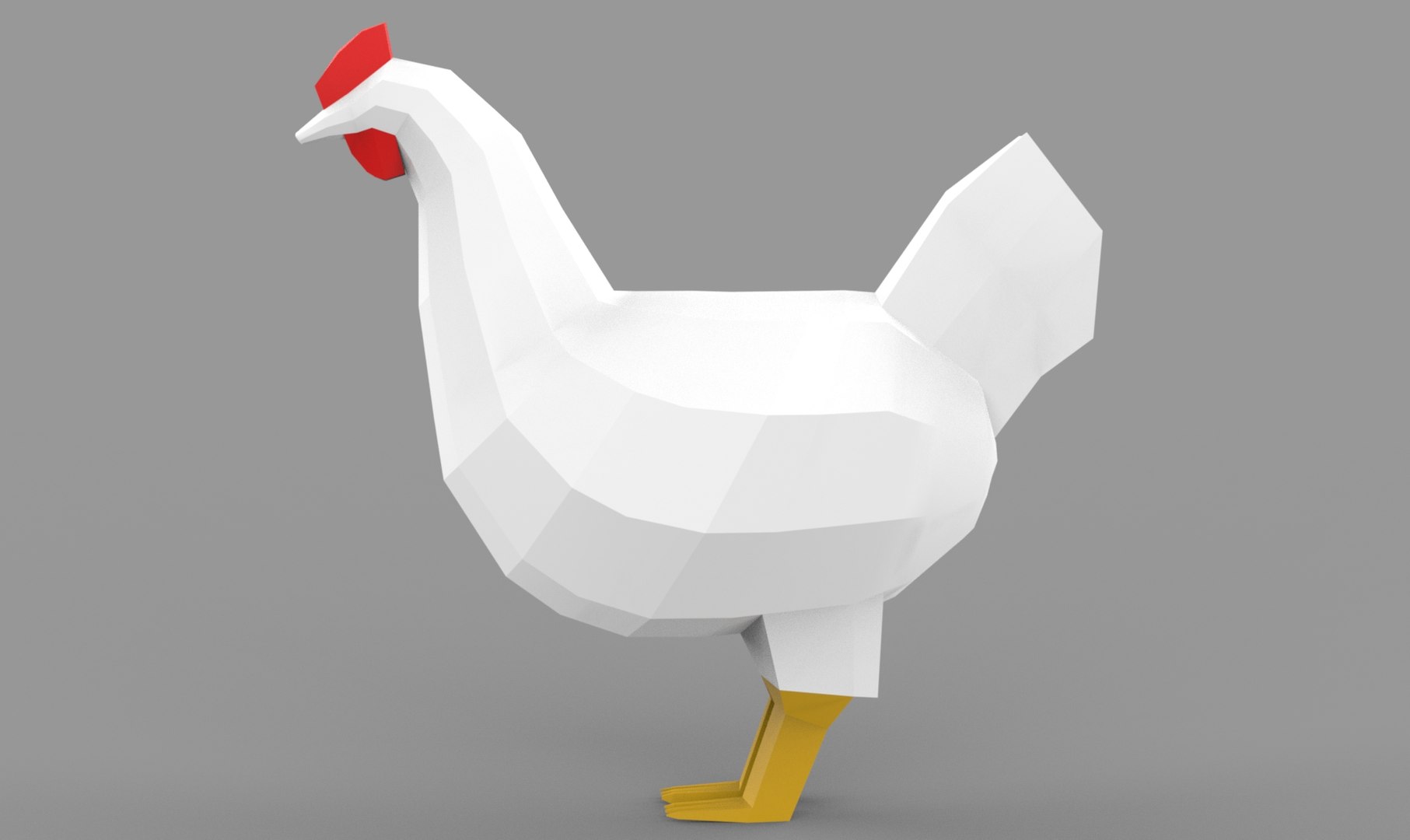 3D Low Poly Chicken Low-poly 3D Model Model - TurboSquid 2335487