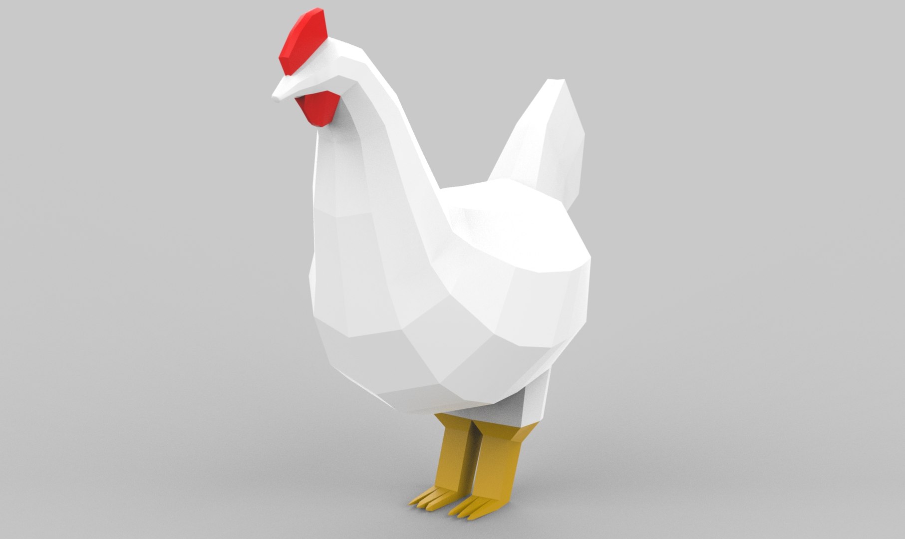3D Low Poly Chicken Low-poly 3D Model Model - TurboSquid 2335487