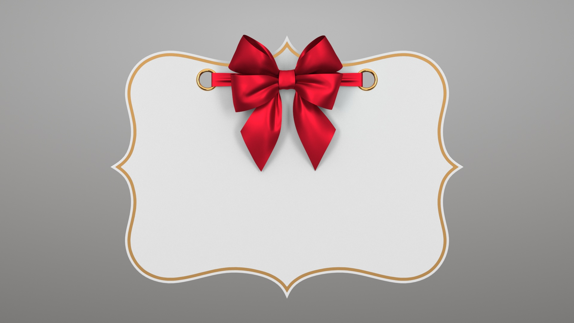 3D Postcard With Bow 8v PBR Model - TurboSquid 2159357