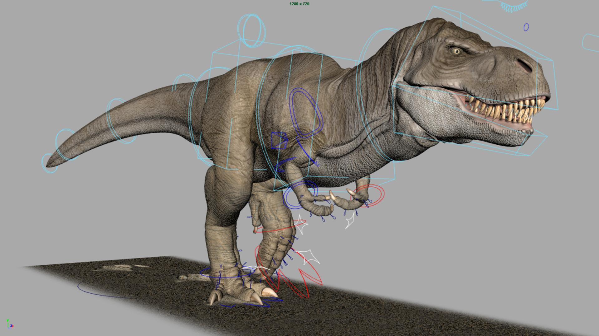 动画T.rex Maya 2014+3D模型 - TurboSquid 997057