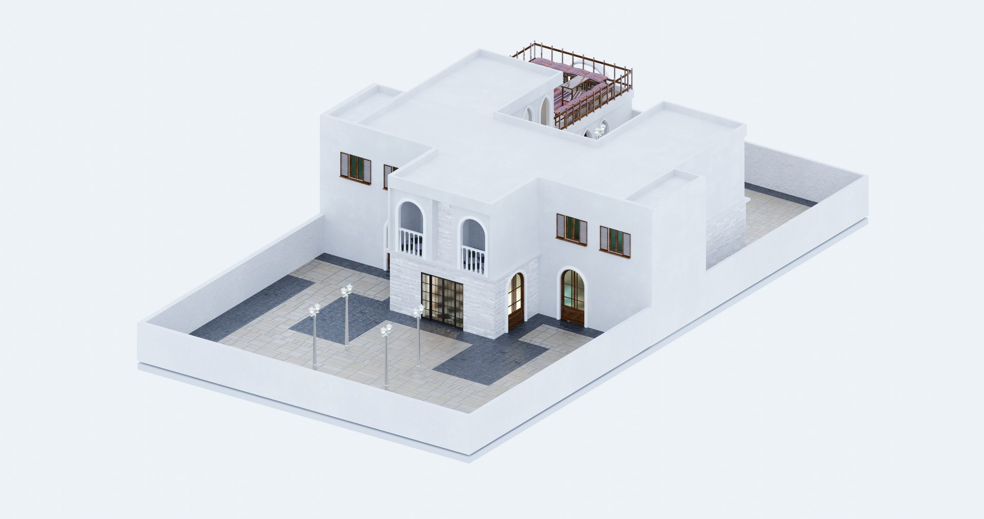 3D Andalusian House Model - TurboSquid 1906950
