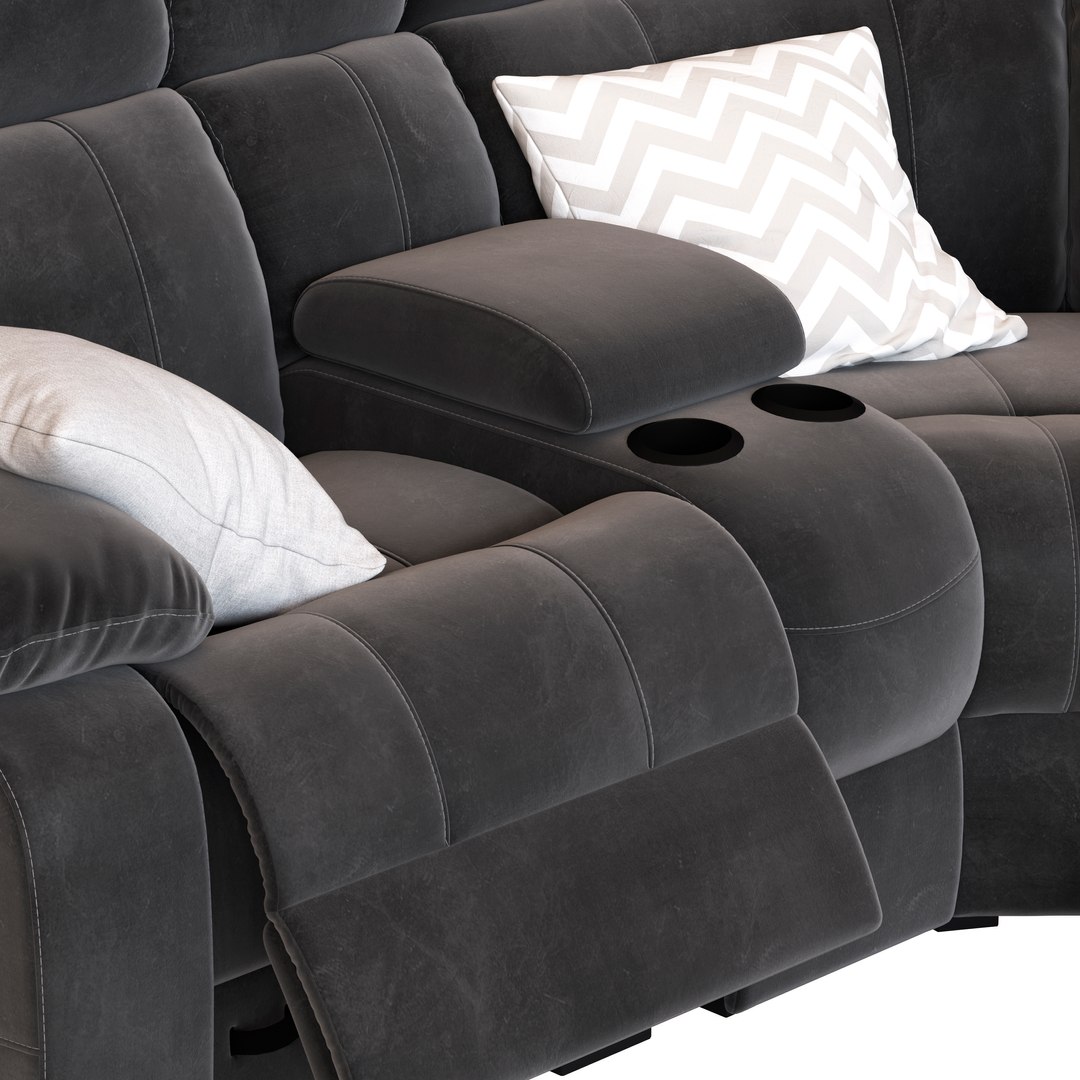 3D 5-Seater Corner Modular Sofa With Foot Lift - TurboSquid 2166314