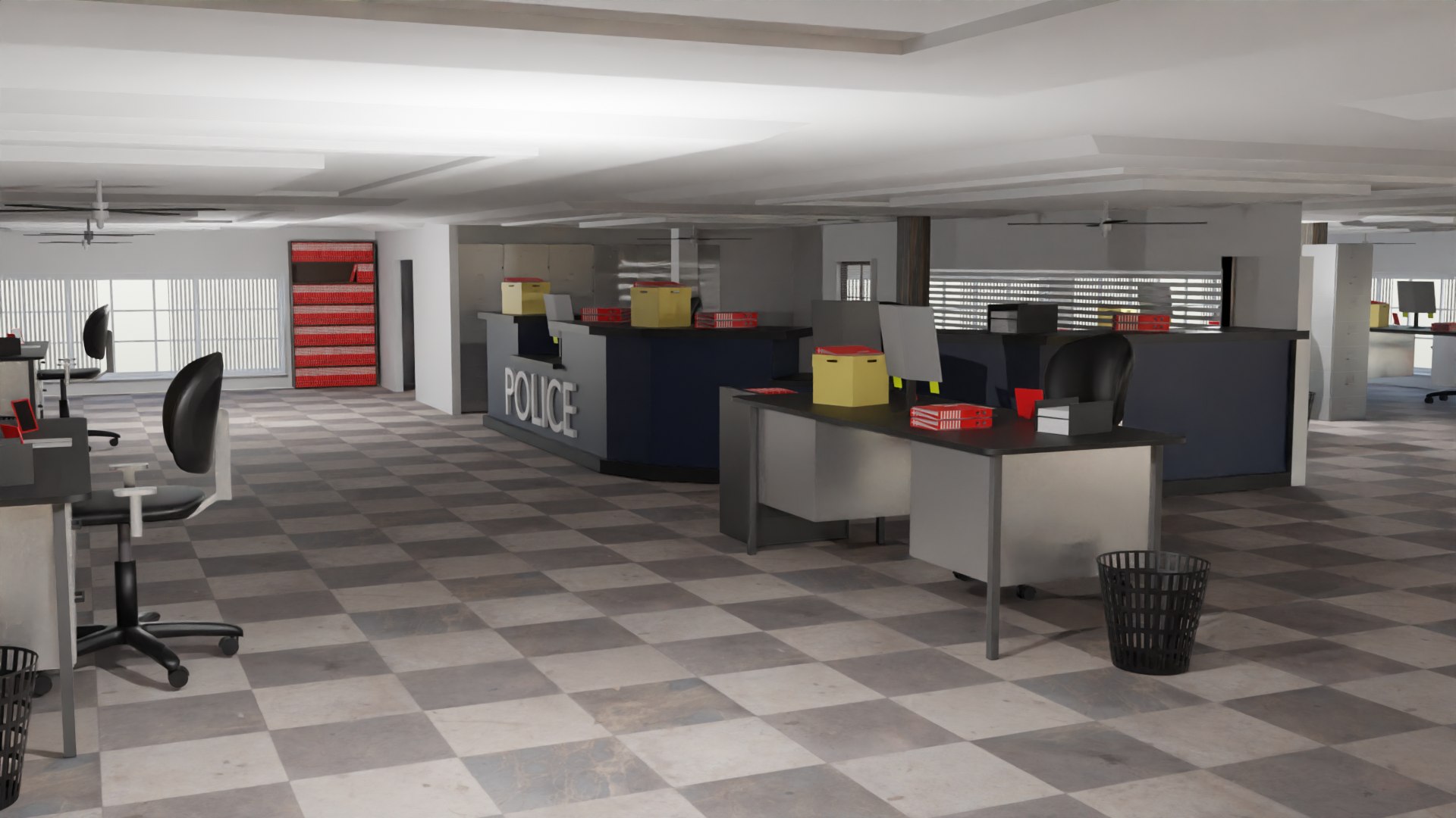 Police Station interior 3D model - TurboSquid 2158061
