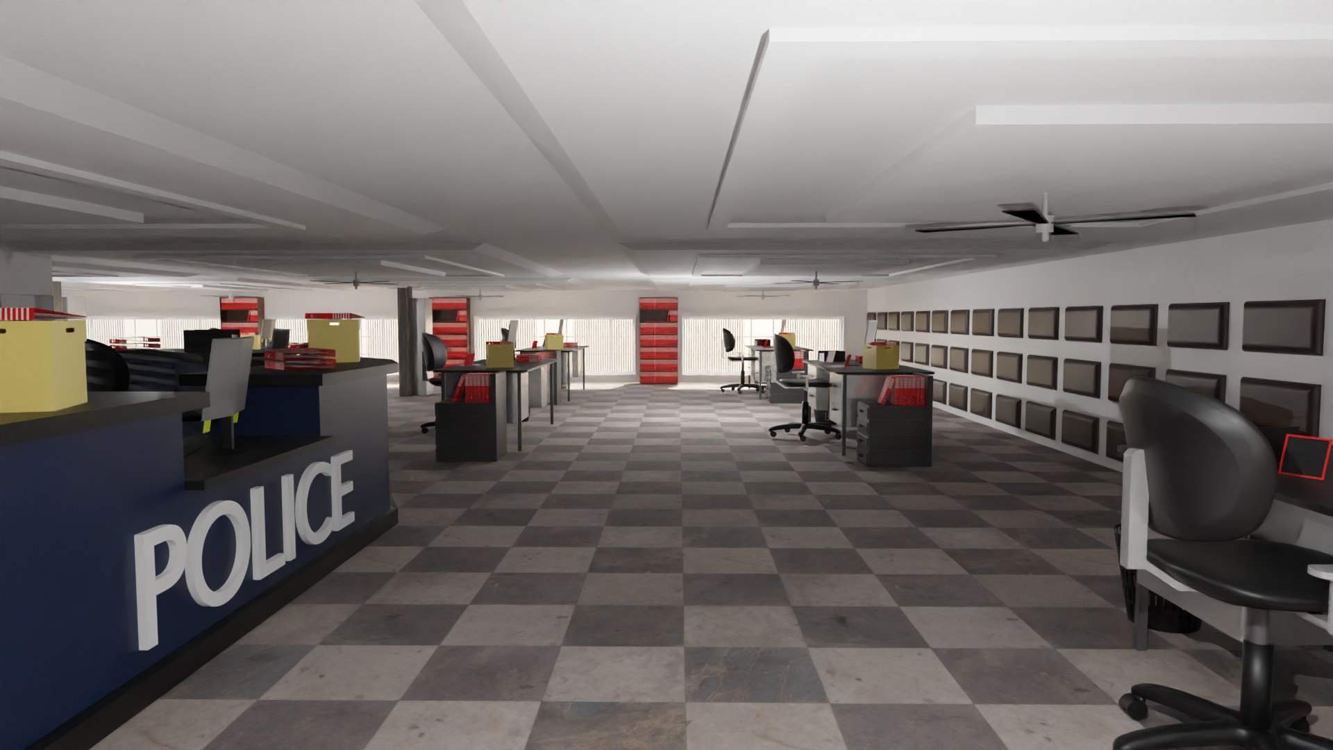 Police Station interior 3D model - TurboSquid 2158061