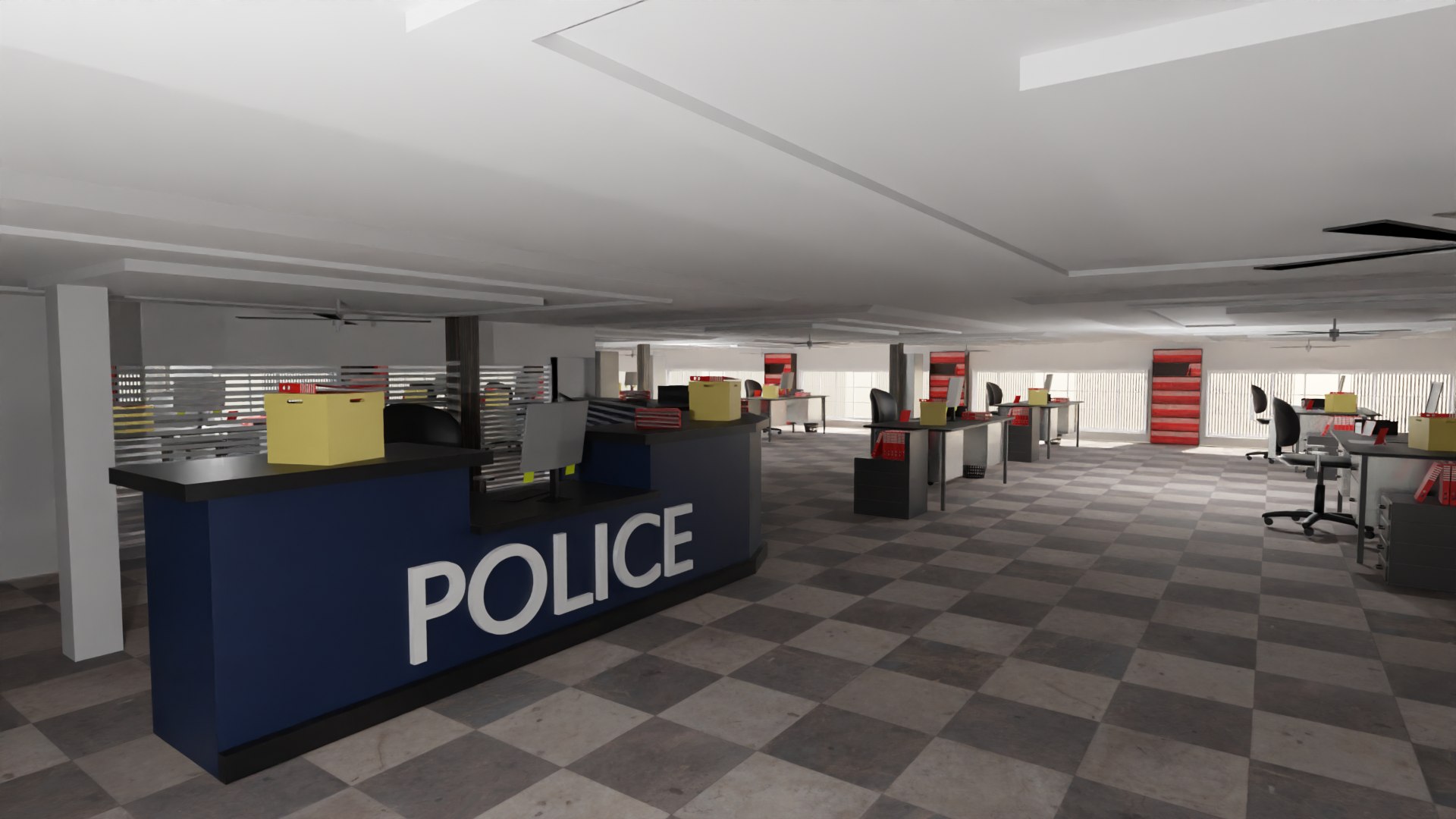 Police Station interior 3D model - TurboSquid 2158061