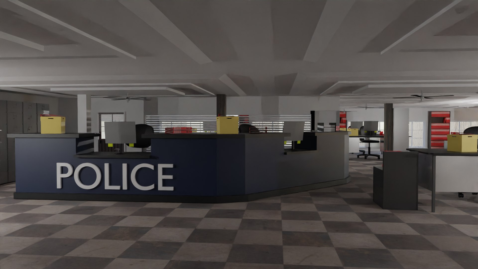 Police Station interior 3D model - TurboSquid 2158061