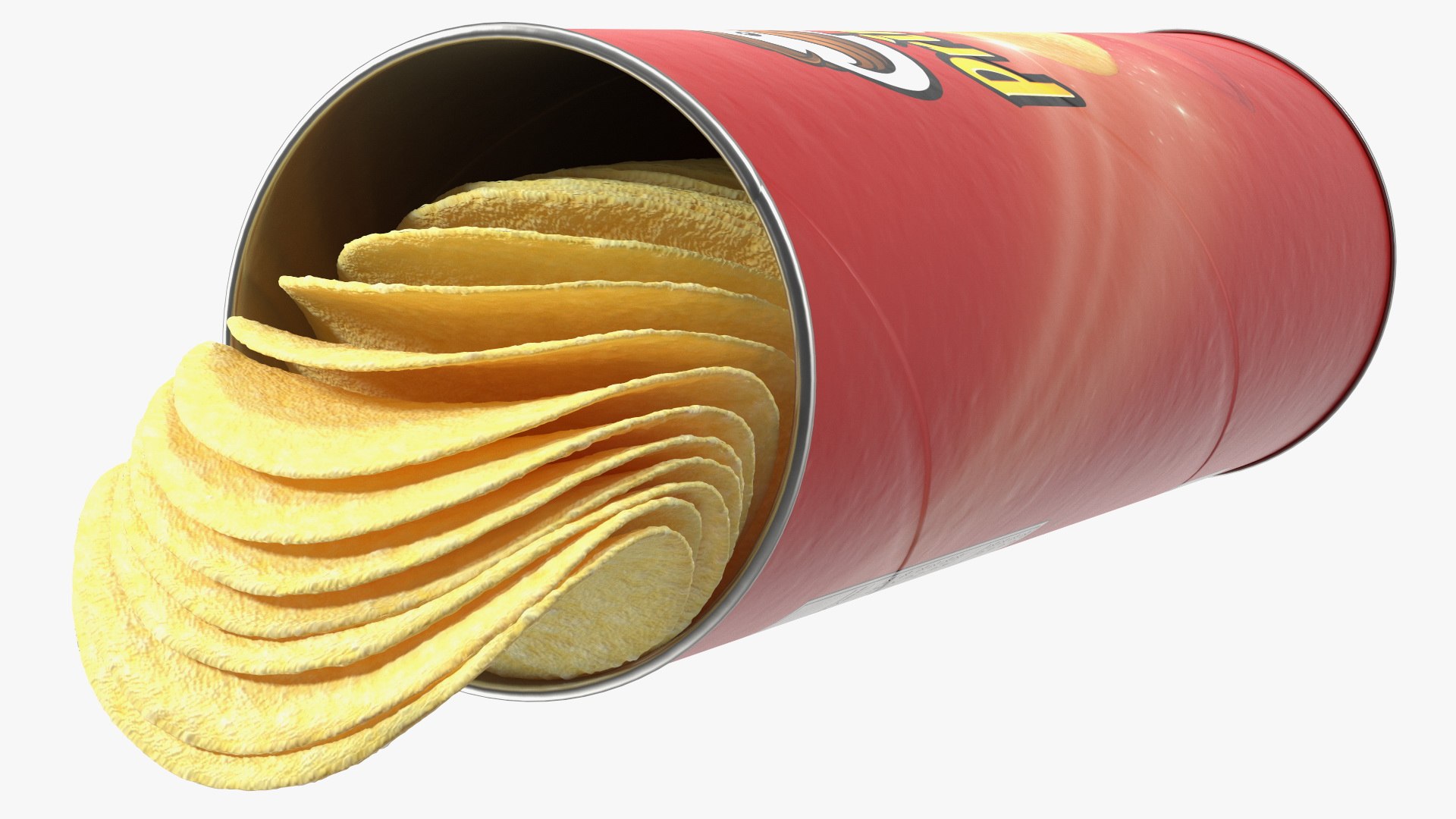 3D model Opened Tube of Pringles Original Potato Chips - TurboSquid 1747734