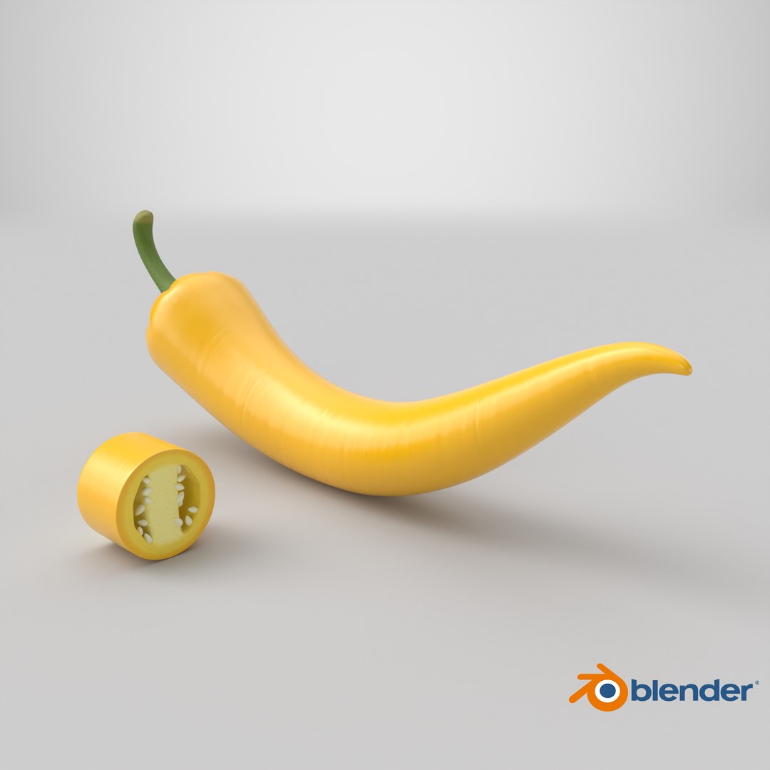 Yellow Chili Pepper 3D Model - TurboSquid 2251638