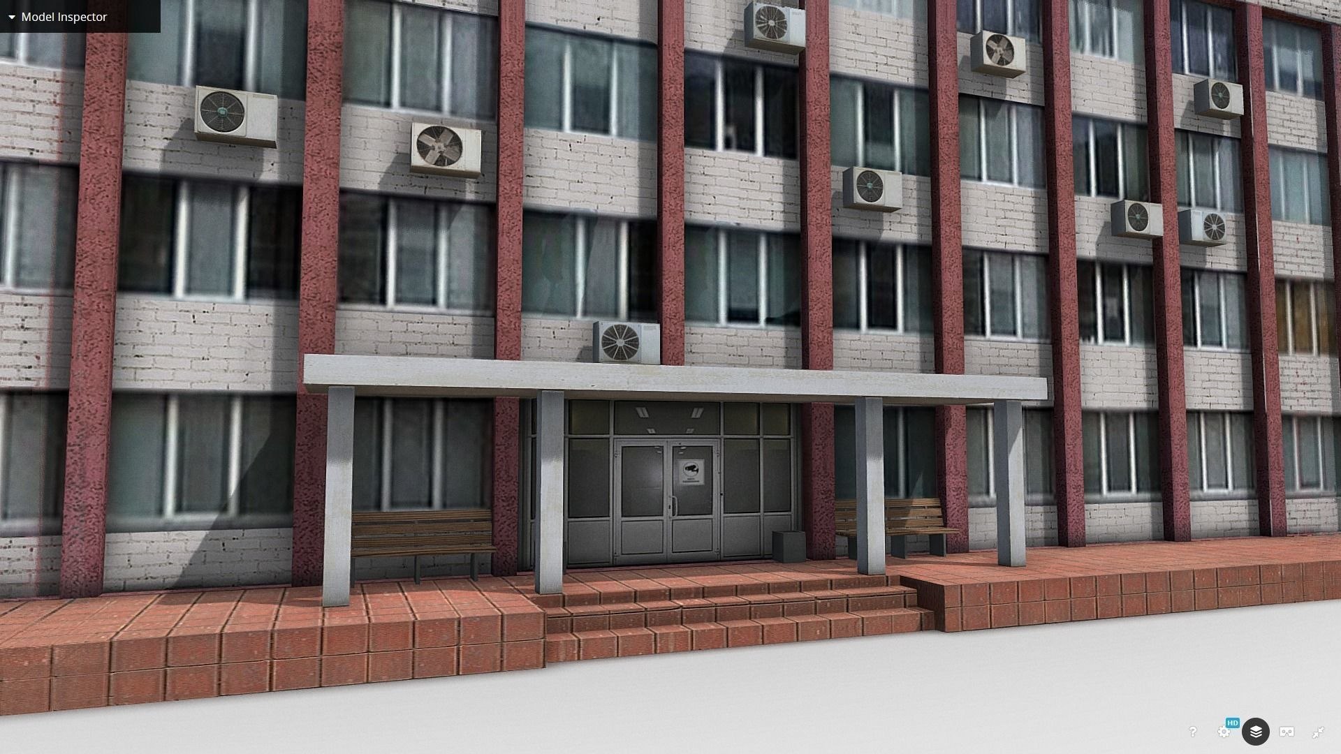 3D Office Building Administration Model - TurboSquid 1815664