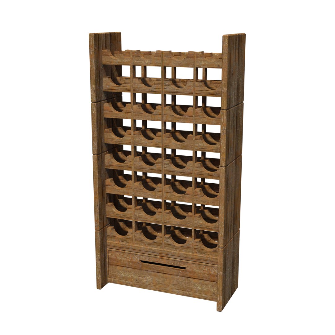 Wine Wood 3D Model - TurboSquid 1504680
