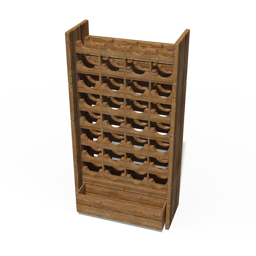 Wine Wood 3D Model - TurboSquid 1504680