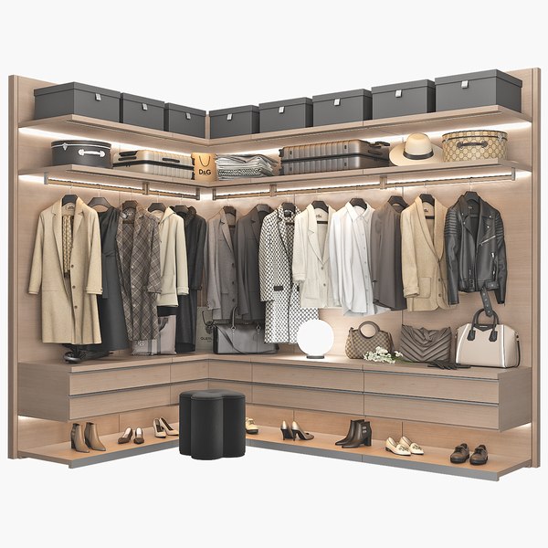 3D Walk-in Closet 98 part 6 - TurboSquid 1808537