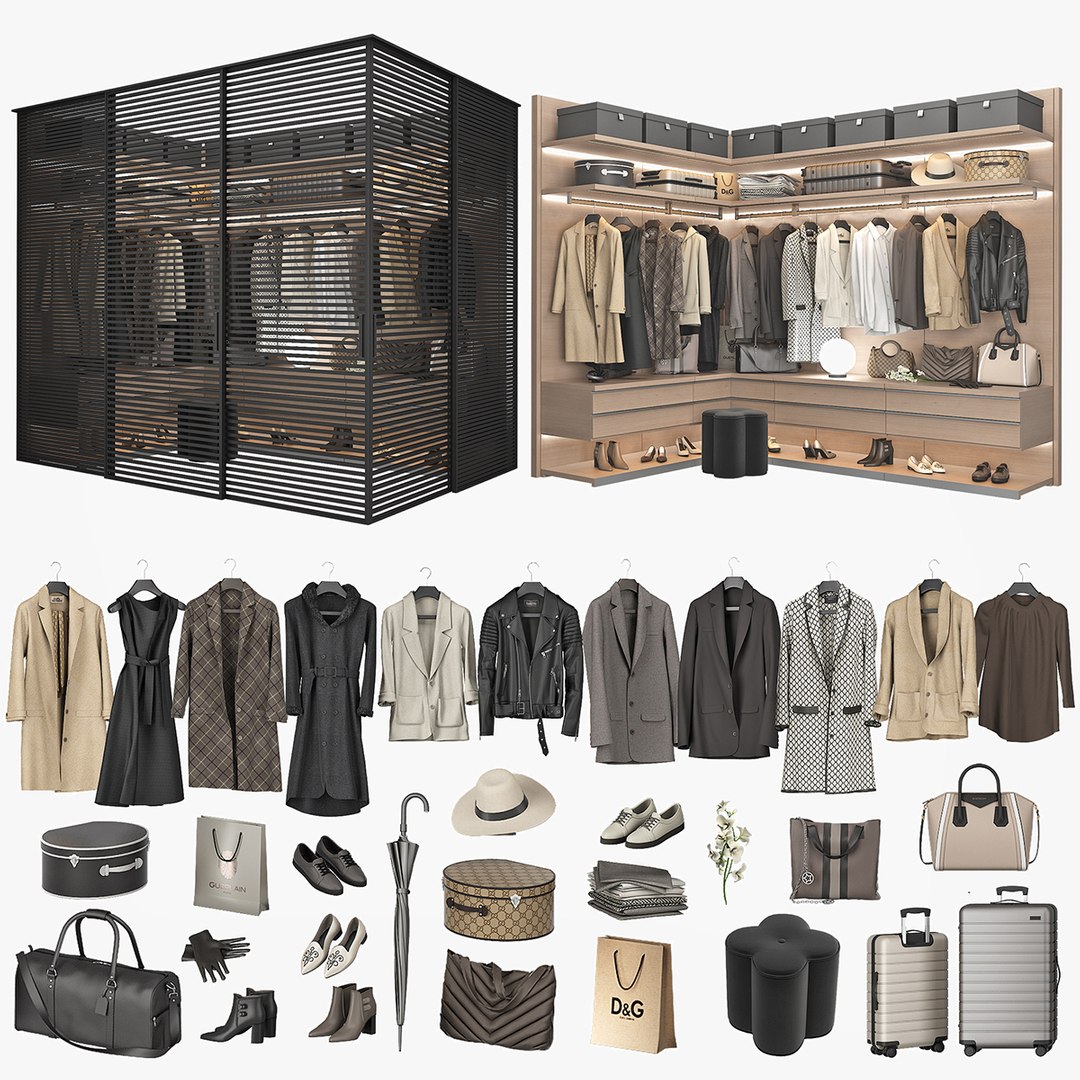 3D Walk-in Closet 98 Part 6 - TurboSquid 1808537