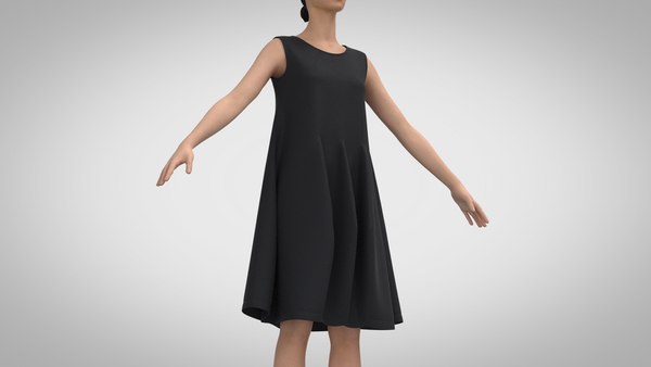 Trapeze Dress model - TurboSquid 1837838