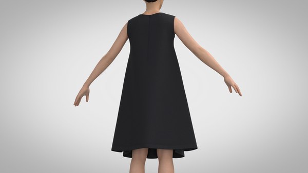 Trapeze Dress model - TurboSquid 1837838