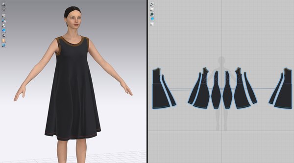 Trapeze Dress model - TurboSquid 1837838