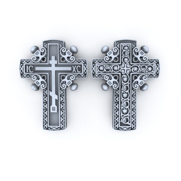 3d model christian cross