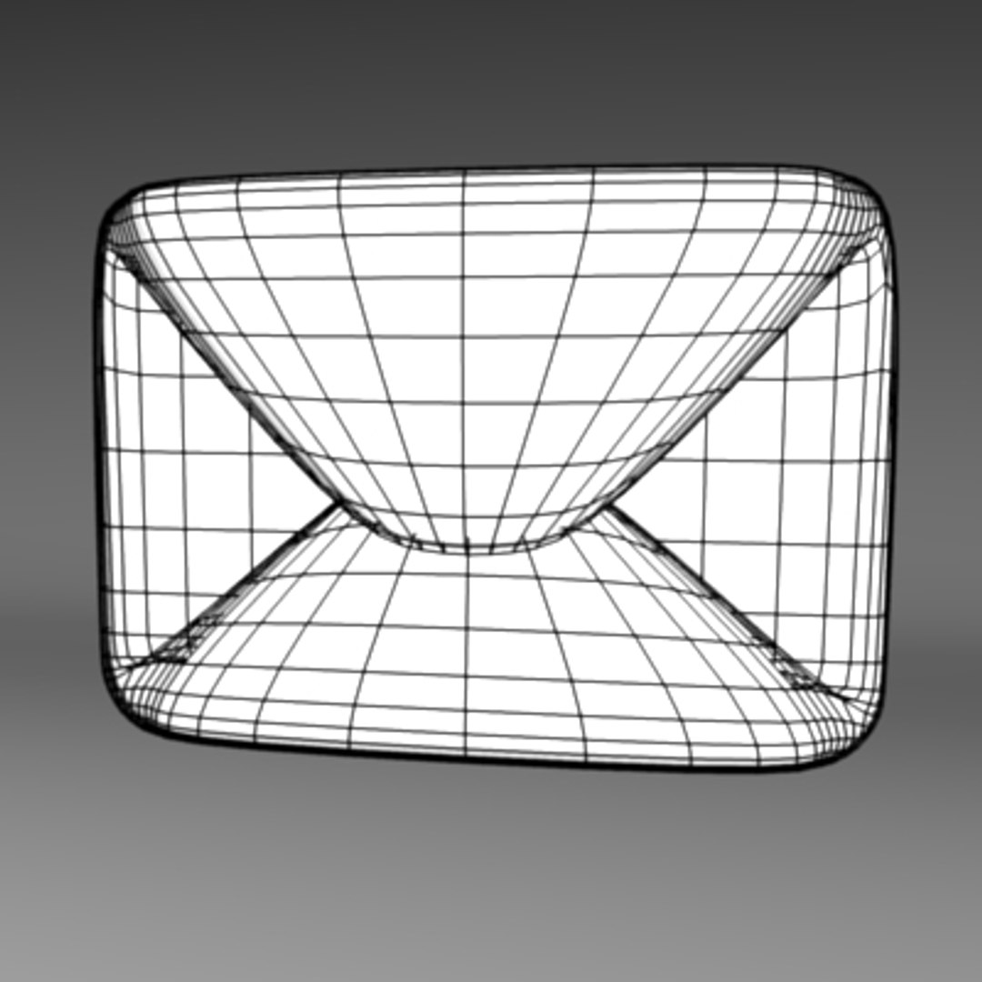 3d Envelope Mail Symbol Model
