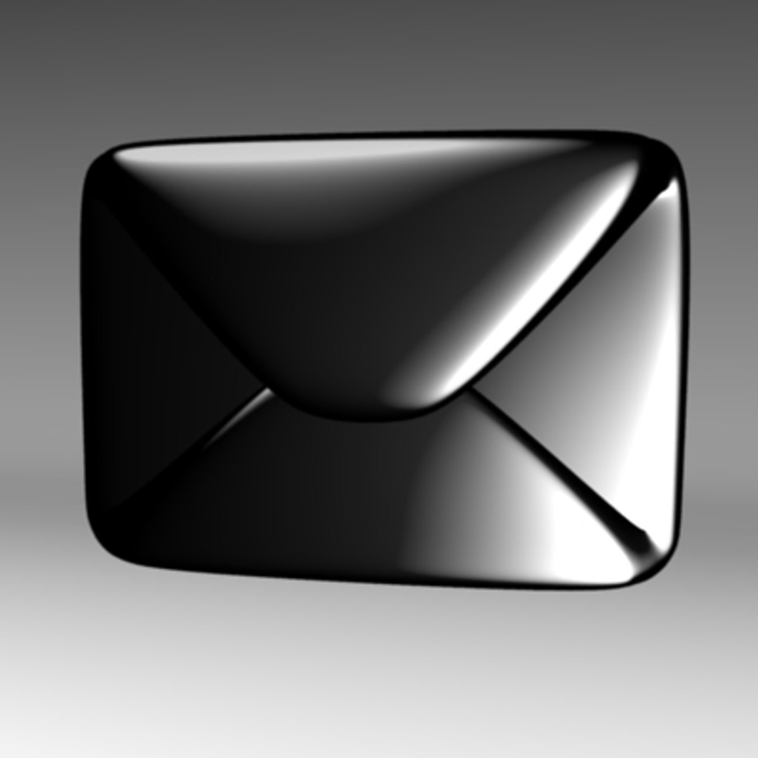 3d Envelope Mail Symbol Model
