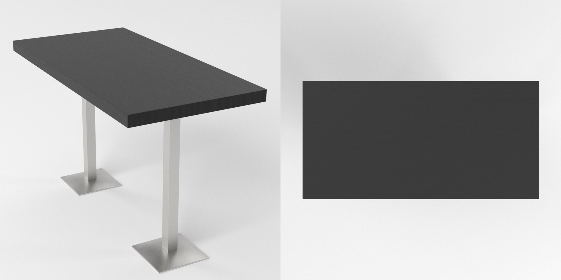 3D Double Bar Table 2 Model - TurboSquid 1938532