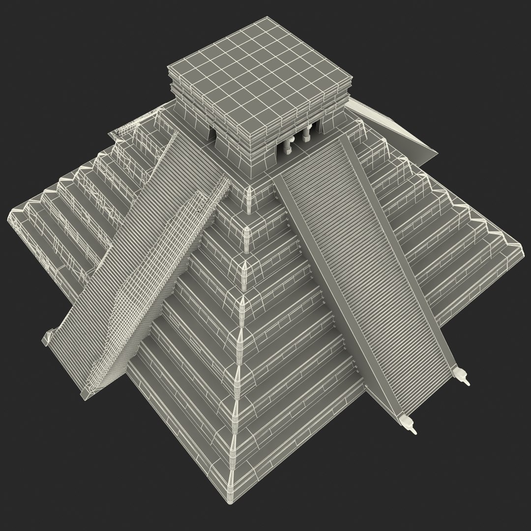 3dsmax mayan pyramid el castillo