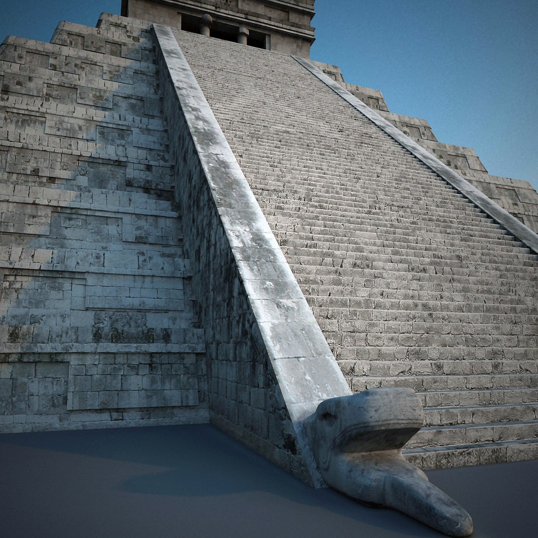 3dsmax mayan pyramid el castillo
