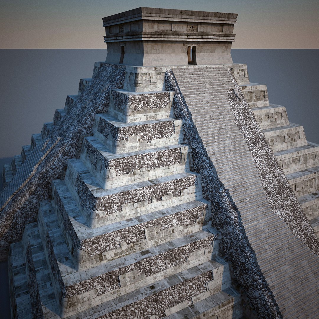 3dsmax mayan pyramid el castillo