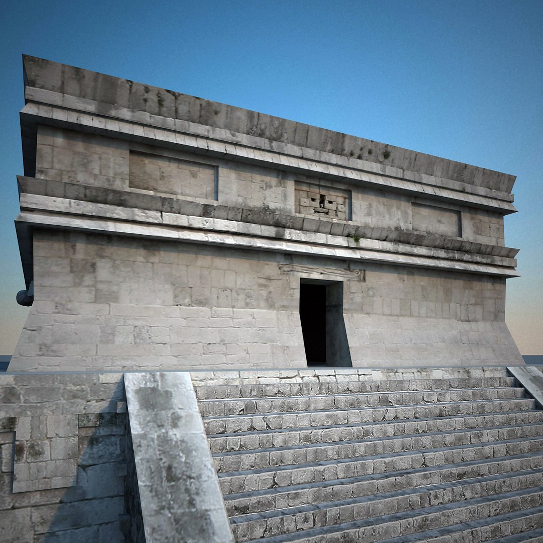 3dsmax mayan pyramid el castillo