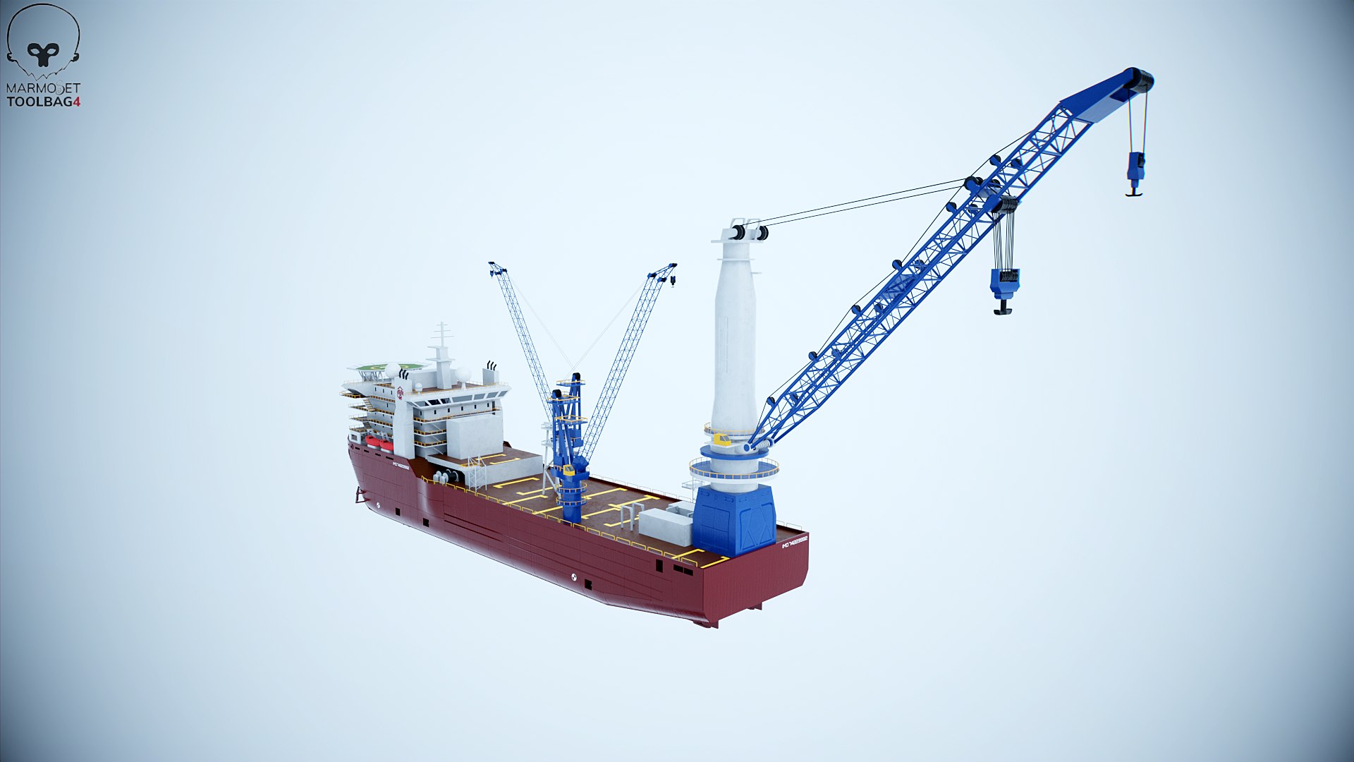 3D Crane Ship Model - TurboSquid 2200114
