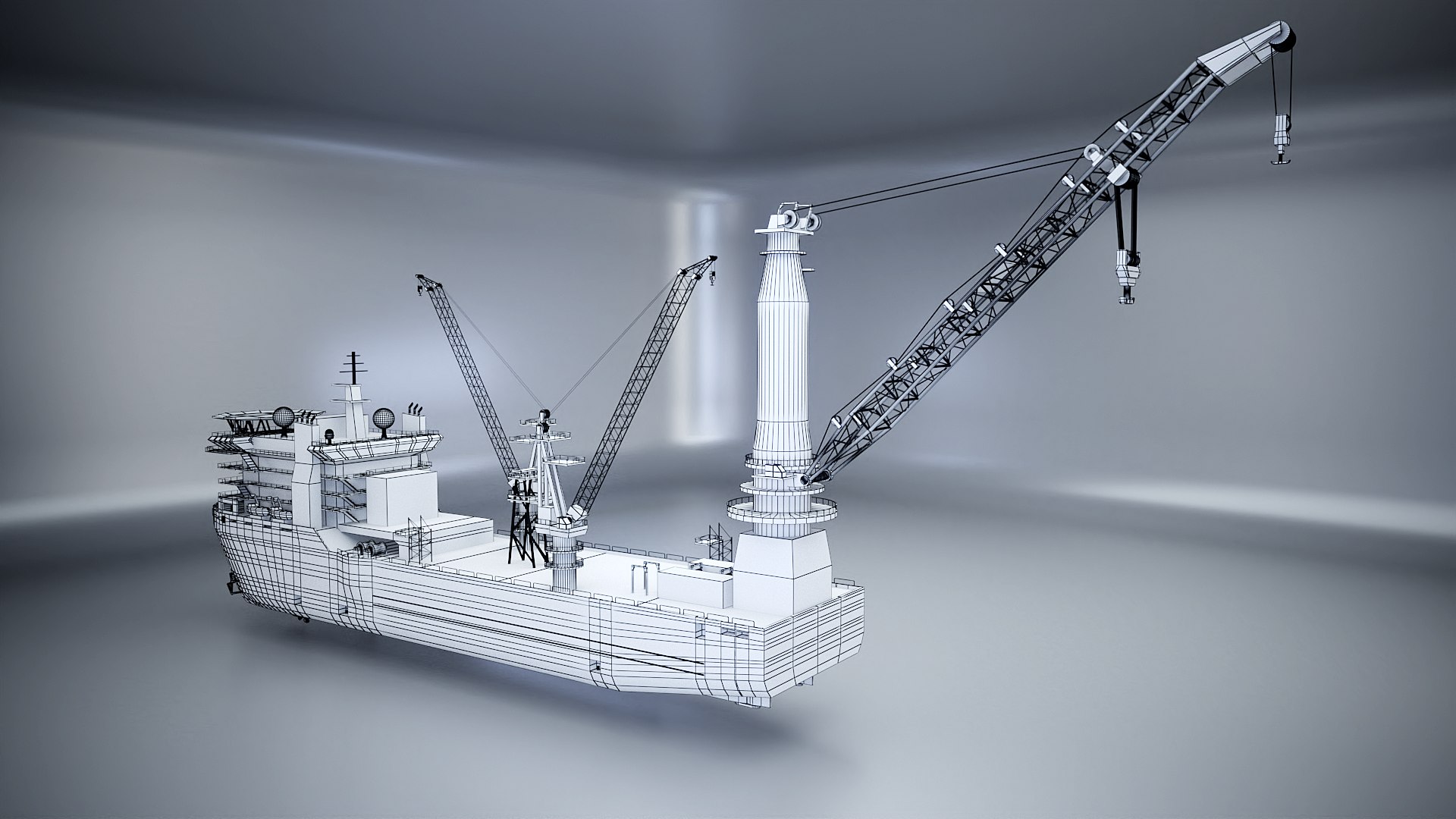 3D Crane Ship Model - TurboSquid 2200114