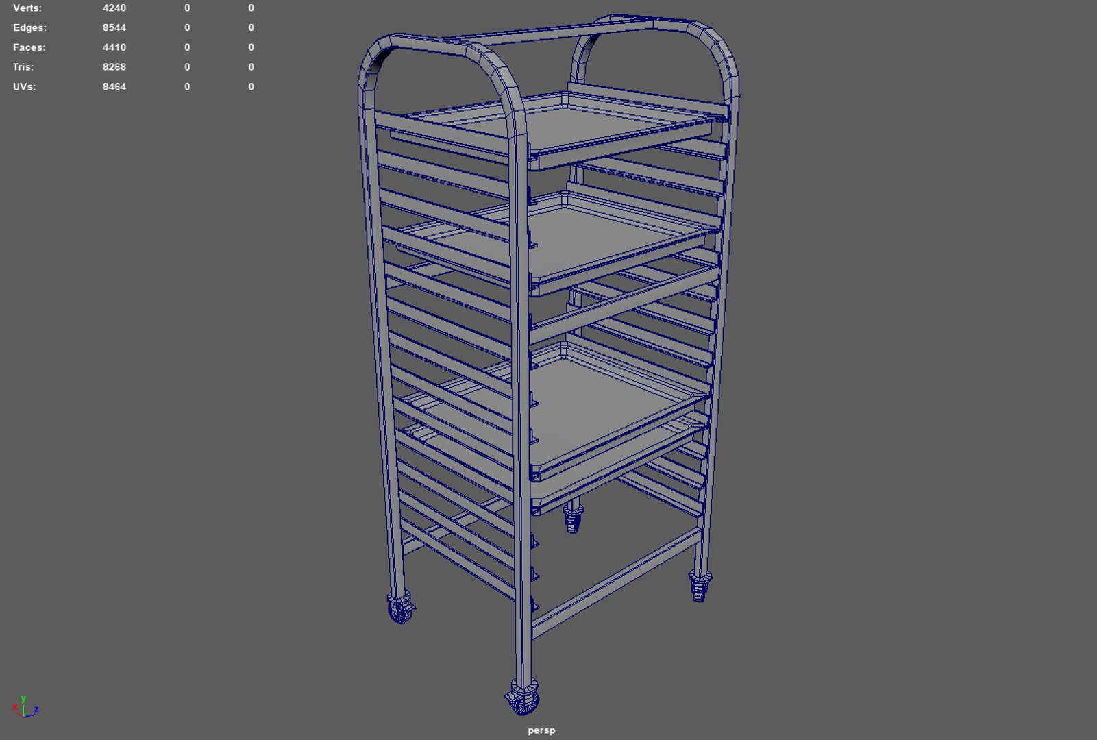 Tray Rack Trolley 3D Model - TurboSquid 1982989