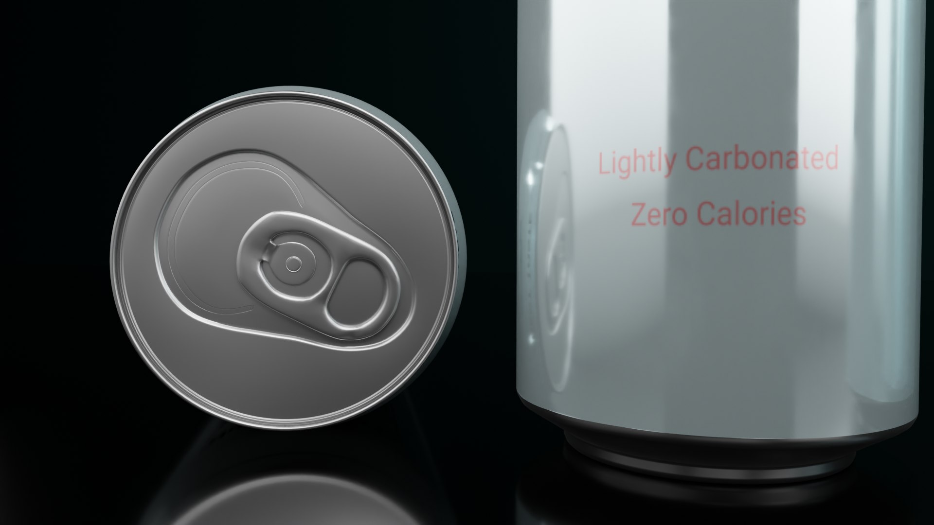 Regular Beverage Cans Set Open And Closed Tabs With Droplets 3D ...