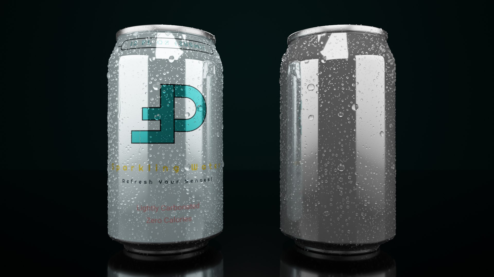 Regular Beverage Cans Set Open And Closed Tabs With Droplets 3D ...