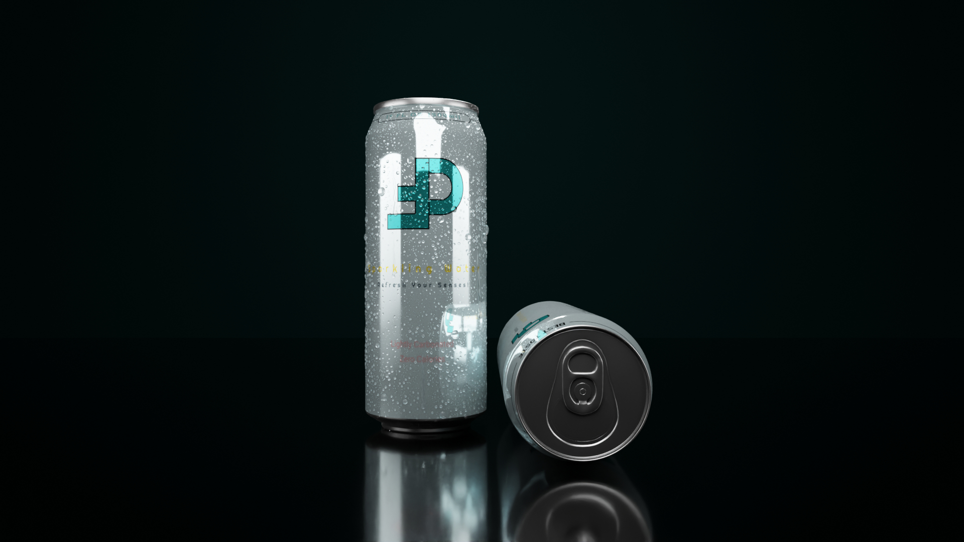 Regular Beverage Cans Set Open And Closed Tabs With Droplets 3D ...
