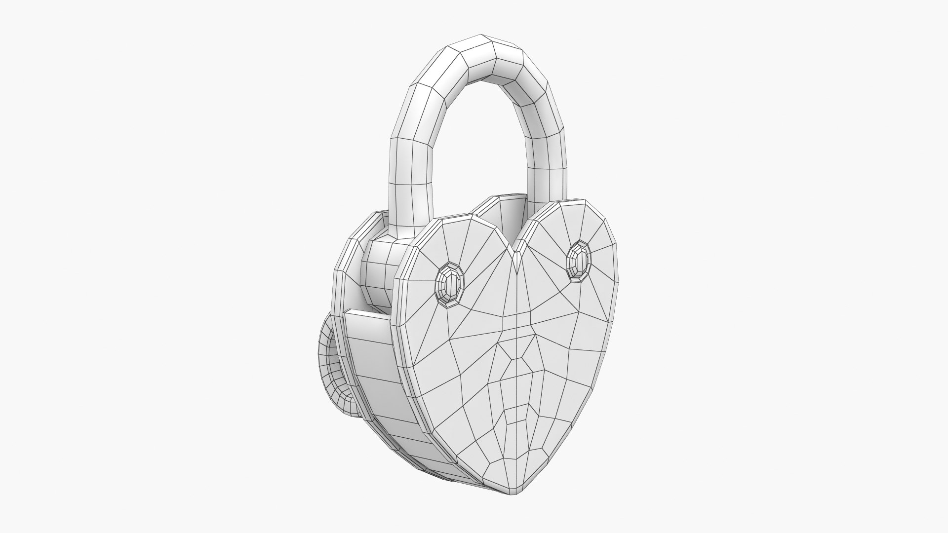 3D Padlock Heart Lock - TurboSquid 1508703