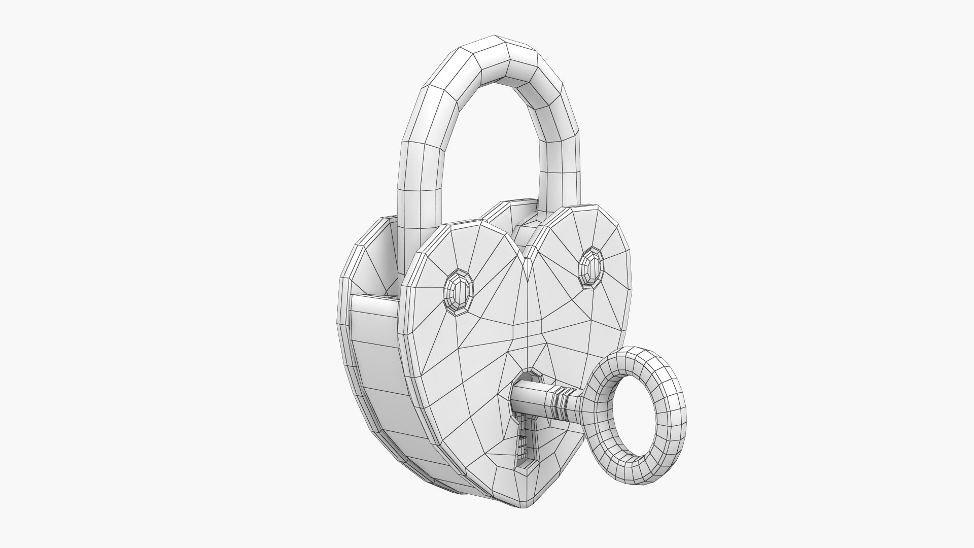 3D Padlock Heart Lock - TurboSquid 1508703