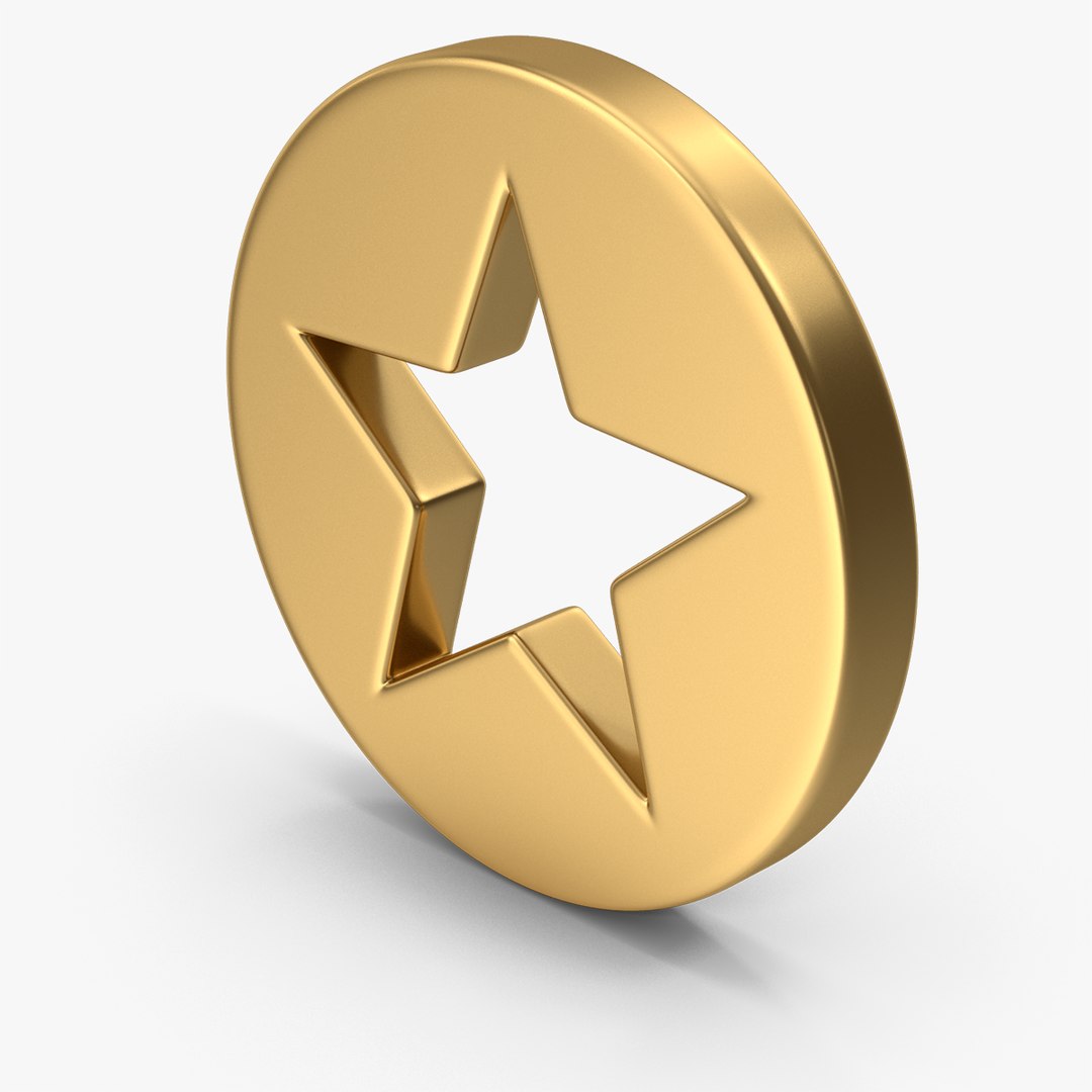 Gold Star 3D model - TurboSquid 2113425