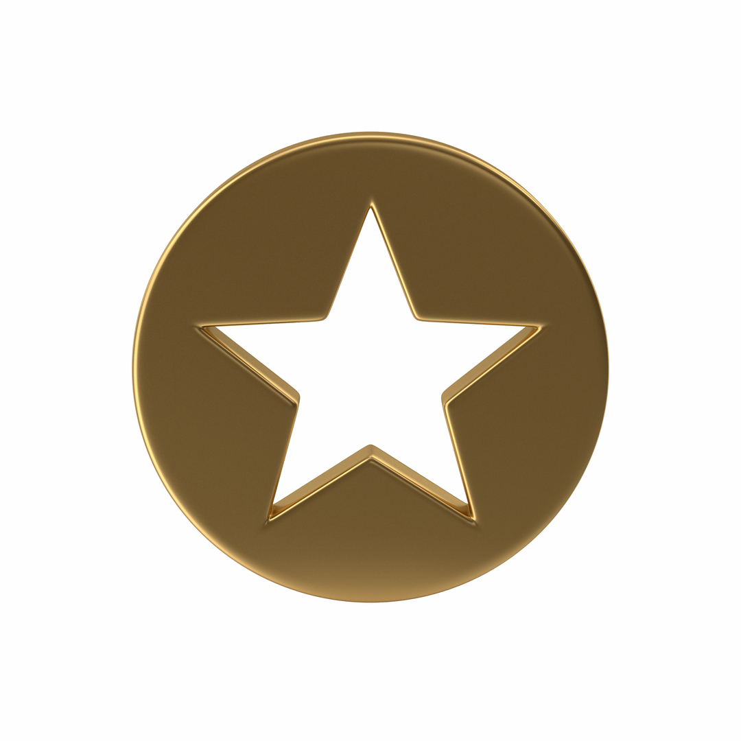 Gold Star 3D Model - TurboSquid 2113425