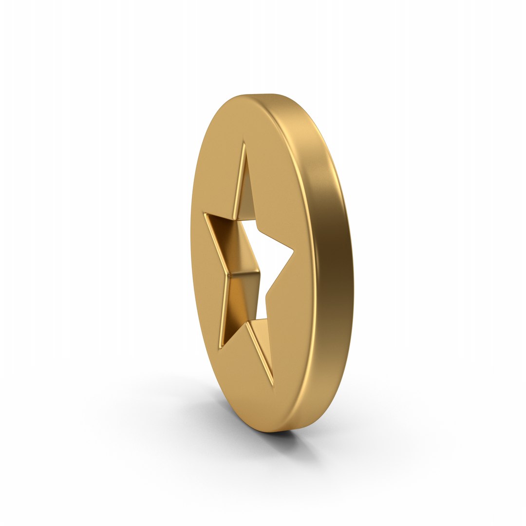 Gold Star 3D Model - TurboSquid 2113425