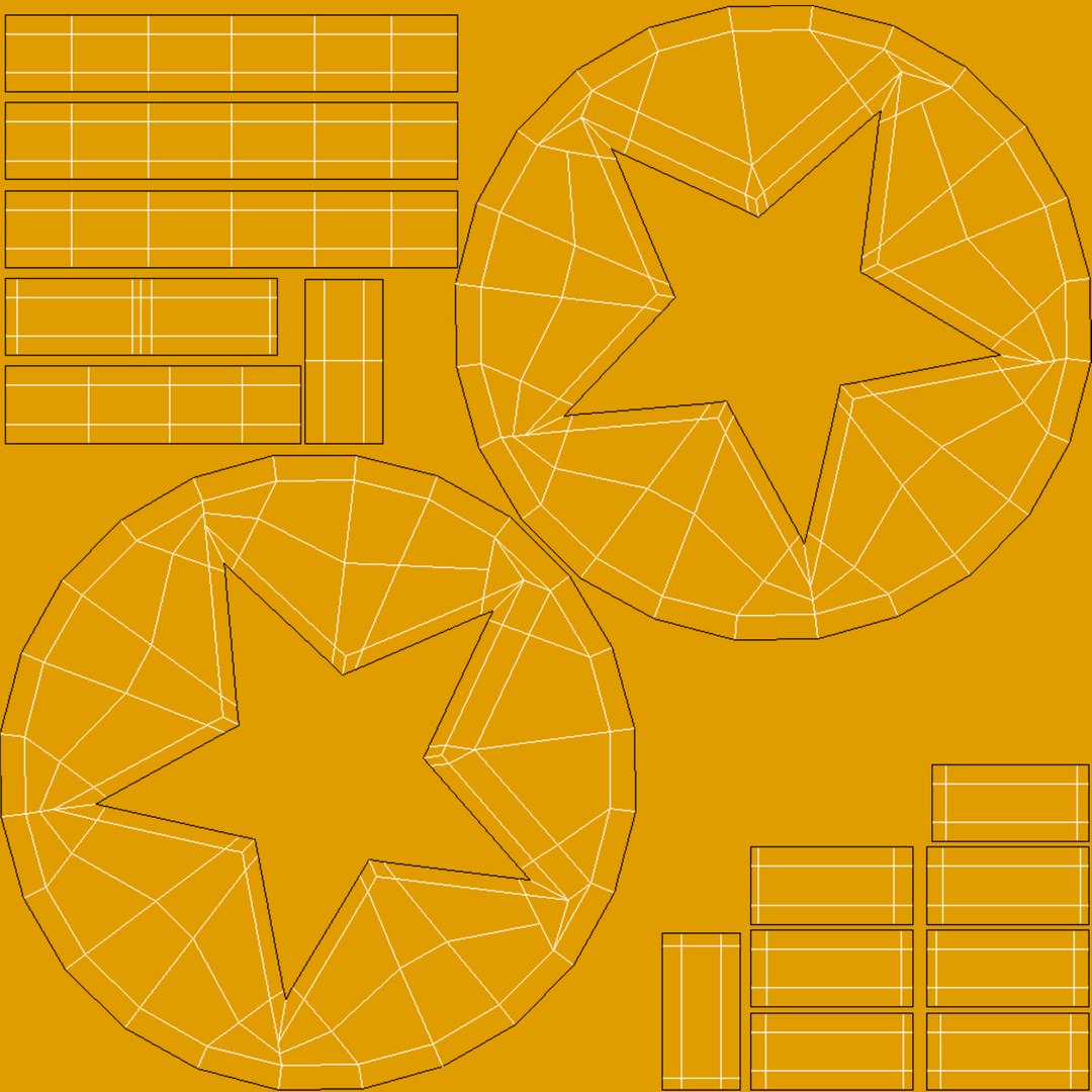 Gold Star 3D Model - TurboSquid 2113425