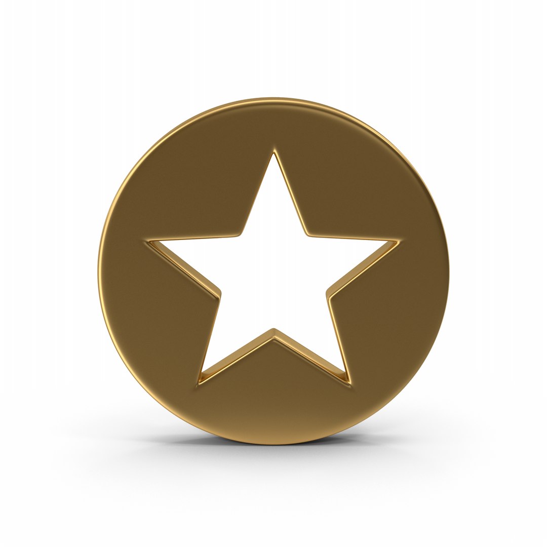 Gold Star 3D Model - TurboSquid 2113425