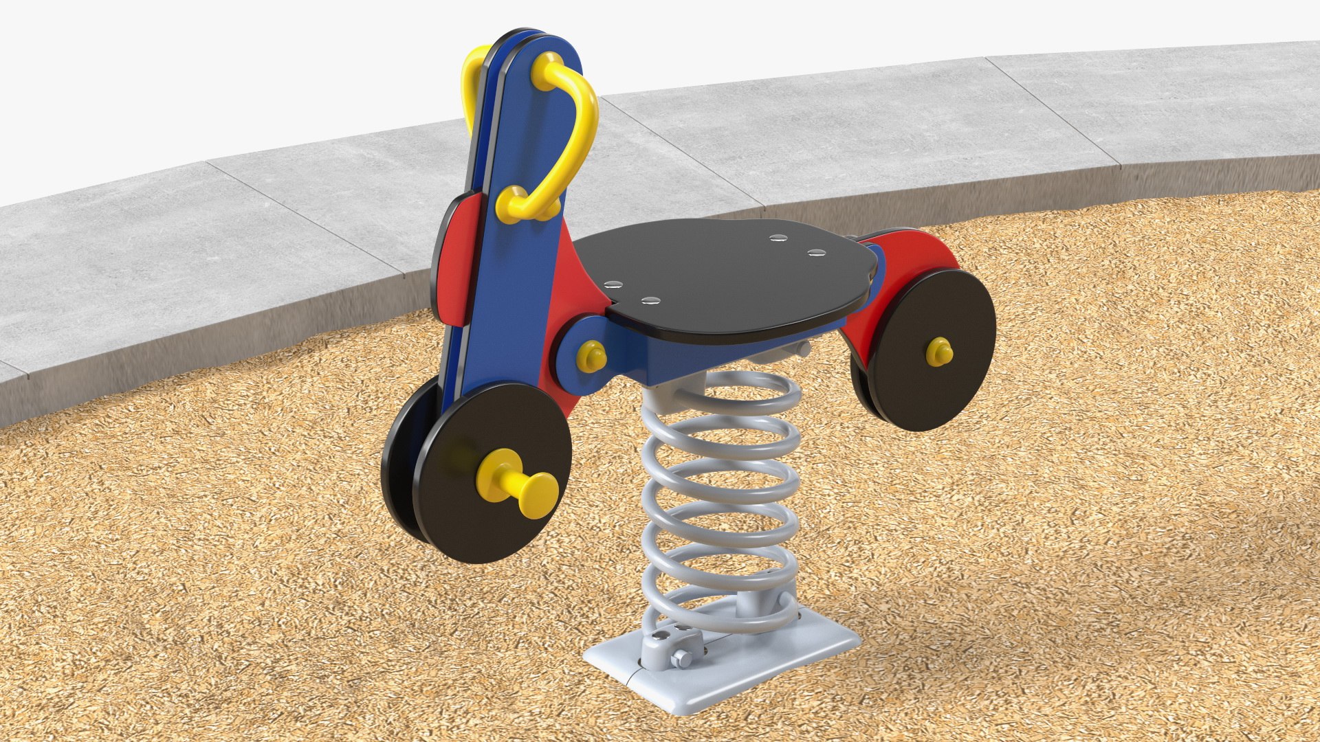 3D model Sawdust Child Playground with Spring Swings - TurboSquid 2160870