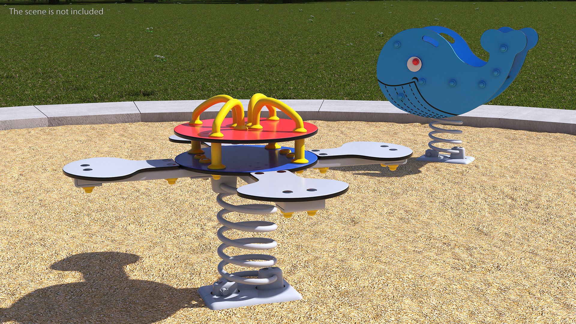 3D model Sawdust Child Playground with Spring Swings - TurboSquid 2160870