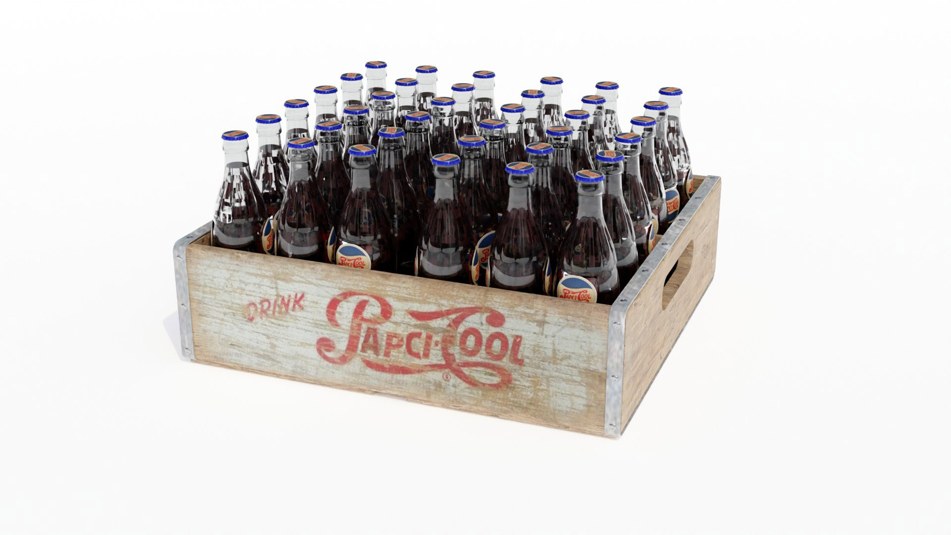 3D Vintage Case Sodas - TurboSquid 1426642