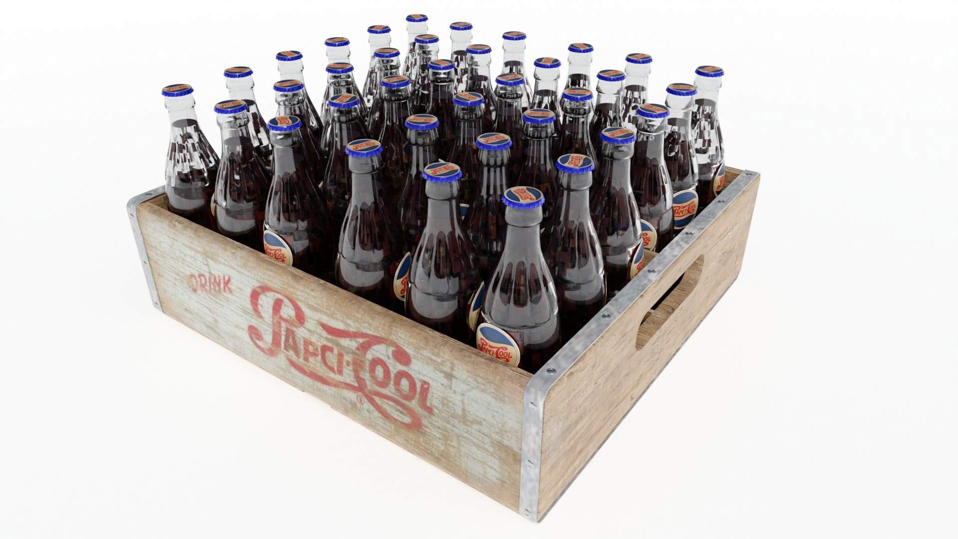 3D Vintage Case Sodas - TurboSquid 1426642
