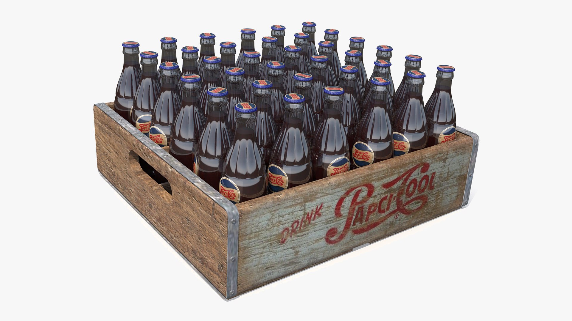 3D Vintage Case Sodas - TurboSquid 1426642