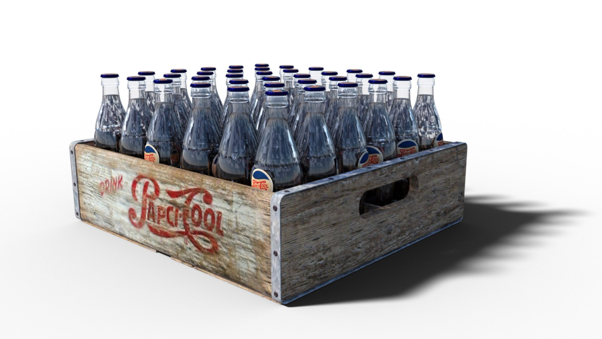 3D Vintage Case Sodas - TurboSquid 1426642