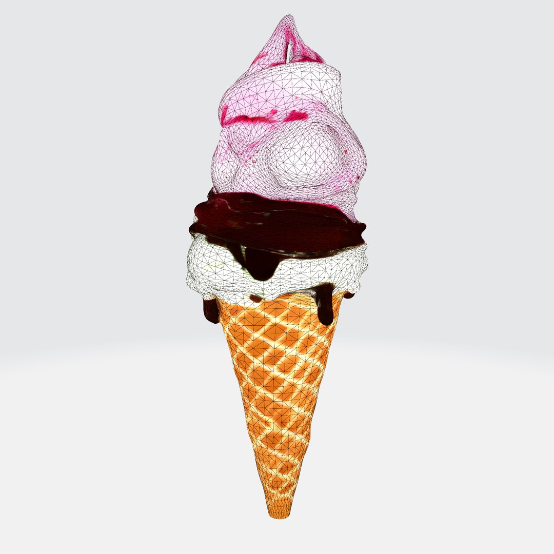 Ice Cream Cone 3D Model - TurboSquid 2275742