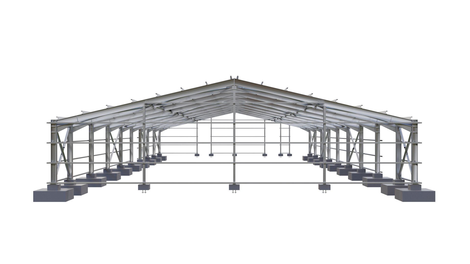Steel Structure Building Model - TurboSquid 1687946